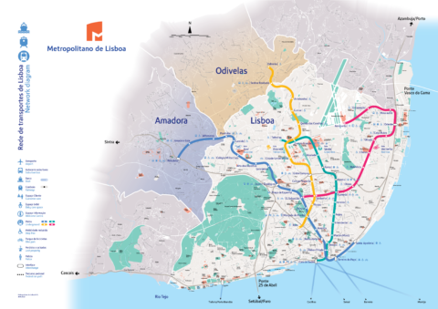 Mapas e diagramas - Metropolitano de Lisboa, E.P.E.